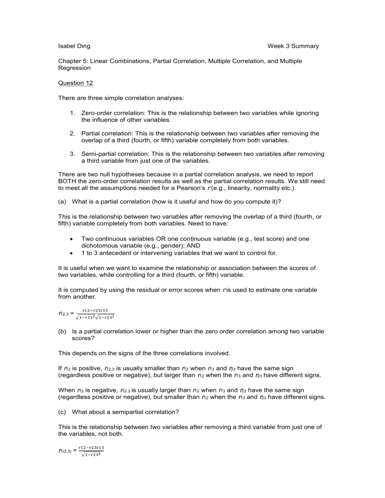 Partial & Semi-partial Correlation: Definitions, Uses, Formulas ...