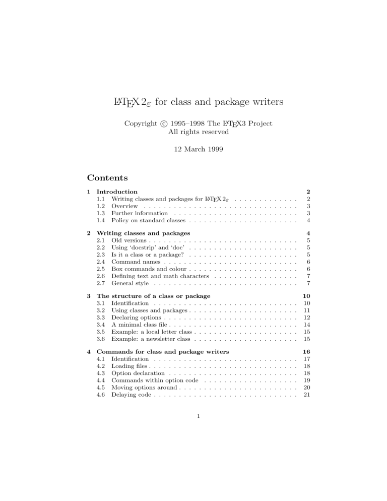 LaTeX Class & Package Writing Guide