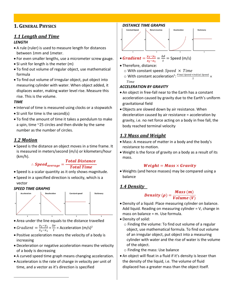General Physics: Motion, Forces, Energy & Fundamental Concepts