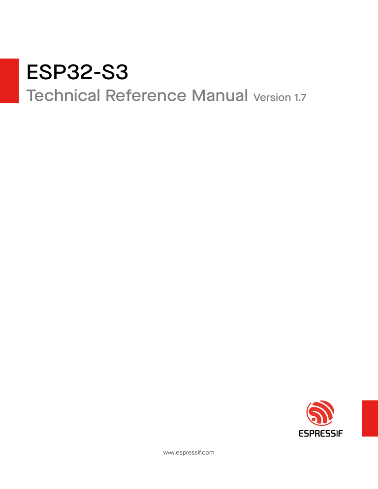 ESP32-S3 Technical Reference Manual v1.7 | Espressif Systems SoC Guide