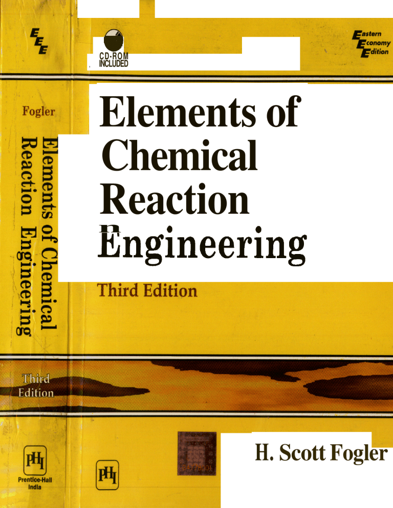 Elements of Chemical Reaction Engineering Textbook