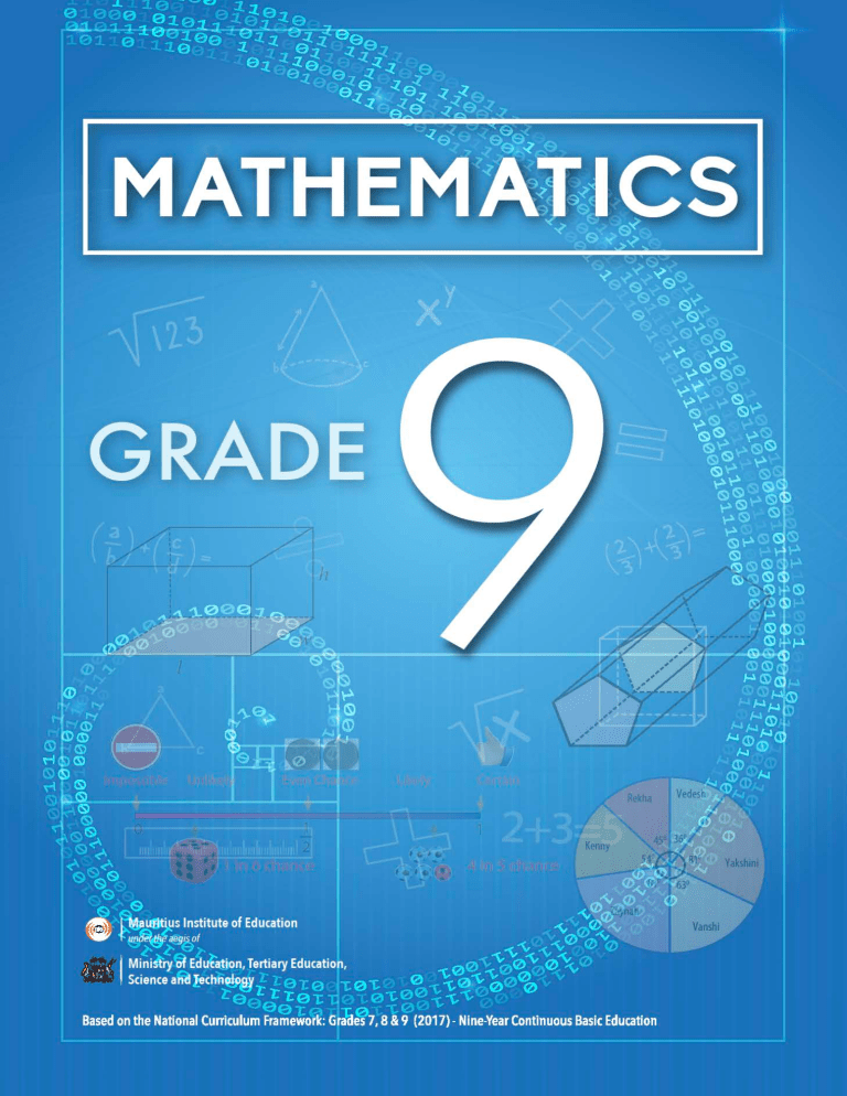 Grade 9 Mathematics Textbook - Indices, Algebra, Geometry, Statistics