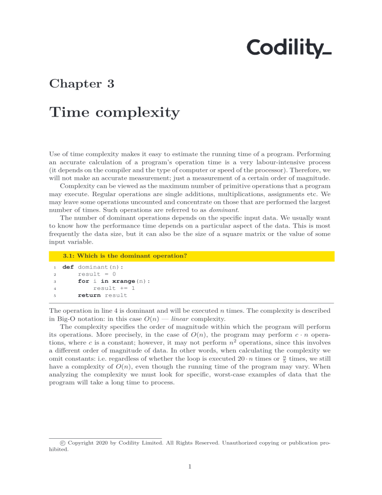 Time Complexity & Big-O Notation in Algorithms - Codility Guide