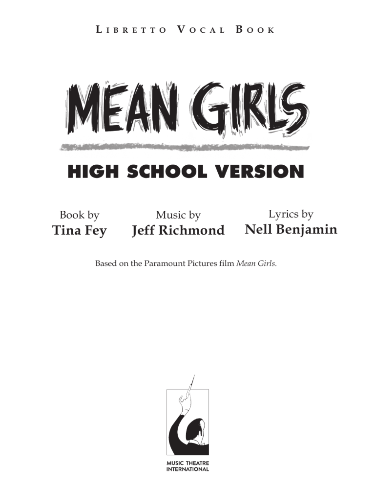 Mean Girls High School Version: Libretto Vocal Book