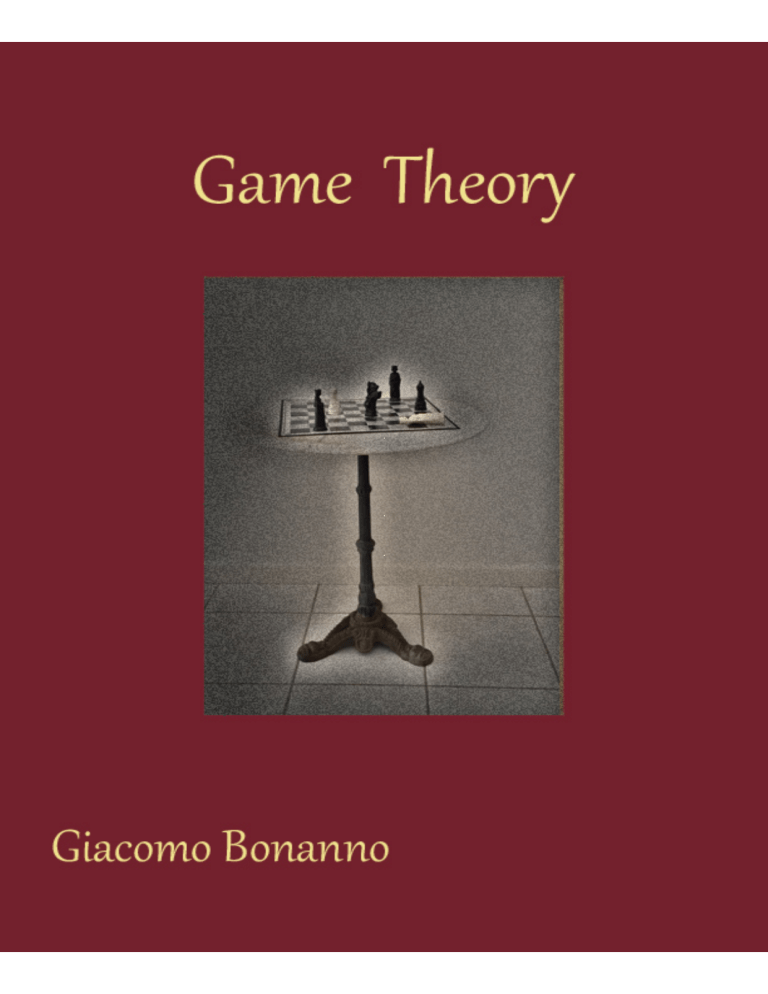 Game Theory Textbook: Basic & Advanced Concepts by Giacomo Bonanno