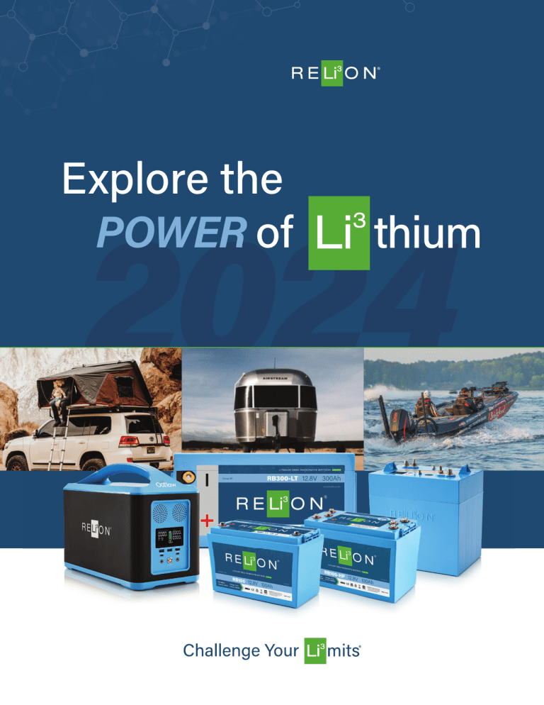 RELiON Lithium Battery Catalog 2024: Power Solutions