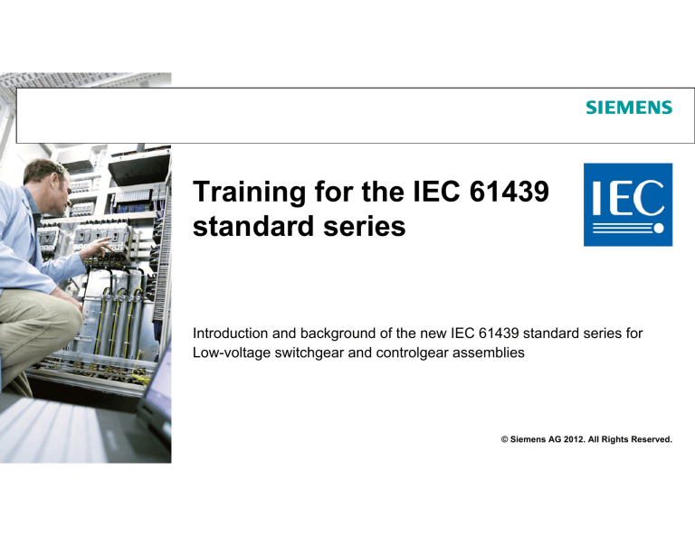 IEC 61439 Training: Low-Voltage Switchgear Standards