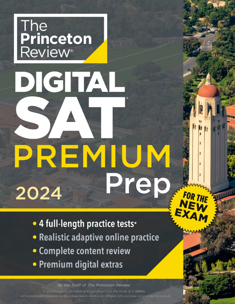 Princeton Review Digital SAT Premium Prep 2024: Exam Study Guide