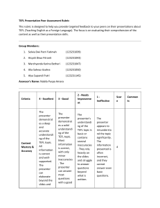 Presentation Rubric: Evaluation Criteria & Assessment