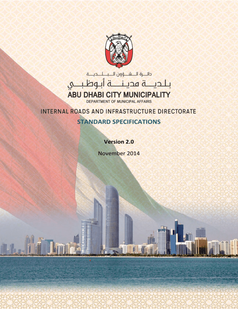 Abu Dhabi City Municipality Standard Specifications V2.0