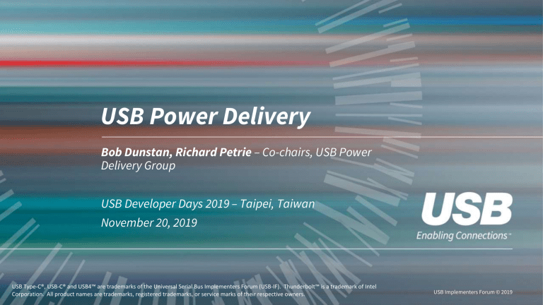 USB Power Delivery: USB4, Charging & Compliance Overview (2019)