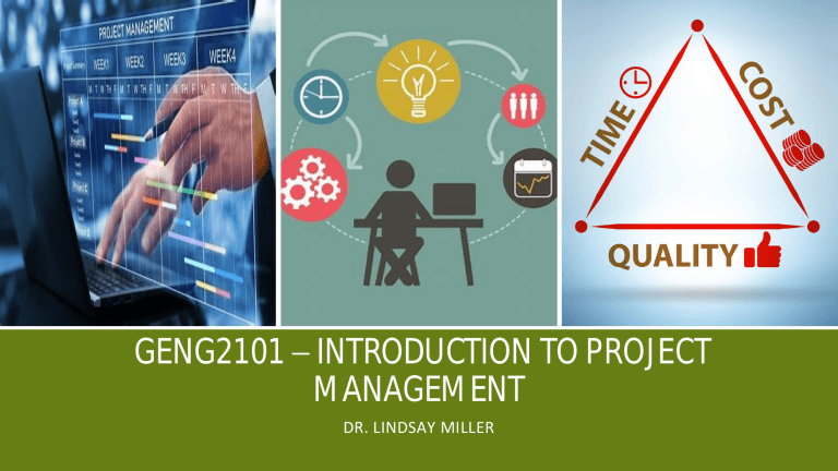 GENG2101: Introduction to Project Management Principles & Domains