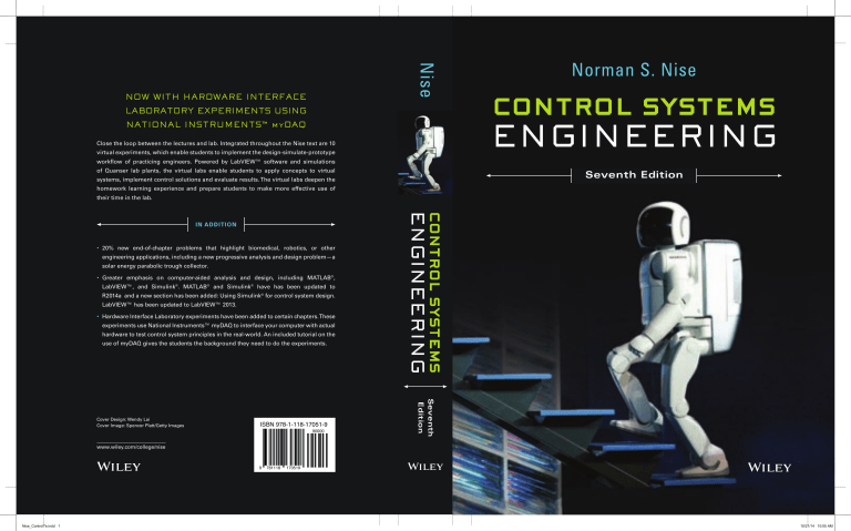 Control Systems Engineering 7th Edition by Norman S. Nise