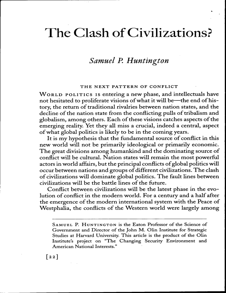 Clash of Civilizations: Huntington's Theory on Global Conflict