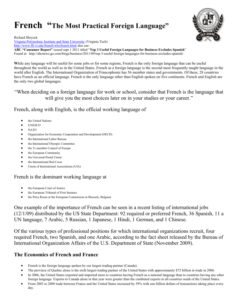 Why French is the Most Practical Foreign Language