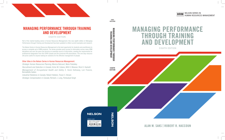 Managing Performance Through Training & Development Textbook
