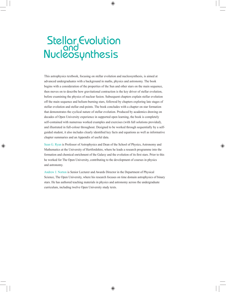 Stellar Evolution & Nucleosynthesis: Astrophysics Textbook