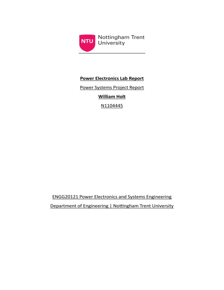 Power Electronics & Systems Engineering Lab Report - Power Flow Analysis