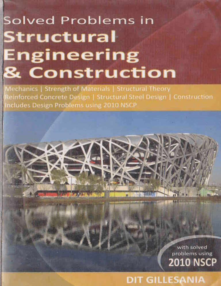 Structural Engineering & Construction: Solved Problems (2010 NSCP)