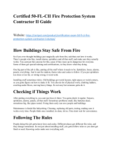 Fire Protection System Contractor Guide: 50-FL-CIV Certification