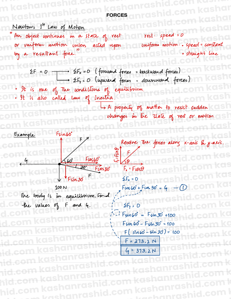 Newton's Laws of Motion & Forces: Equilibrium, Momentum, Friction