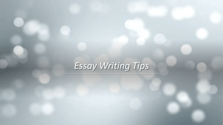 Essay Writing Tips: Structure, Outline, Introduction & Conclusion