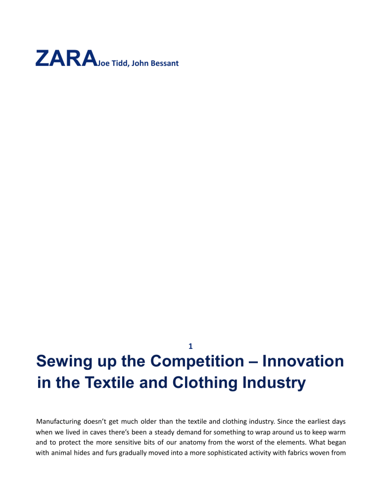 Zara: Innovation & Fast Fashion in the Textile & Clothing Industry