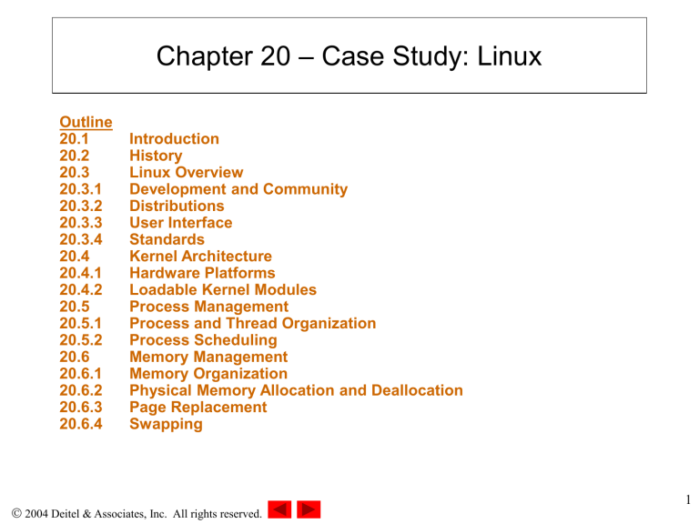 Linux Case Study: Architecture, Process & Memory Management