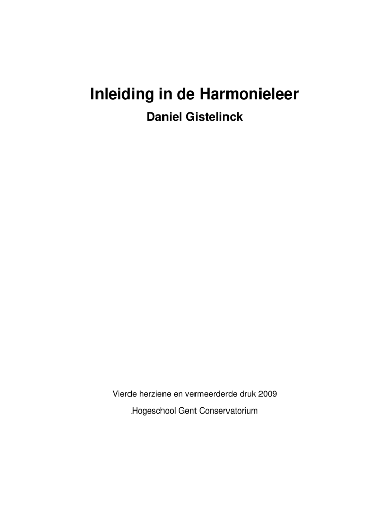 Harmonieleer: Inleiding tot Harmonieleer