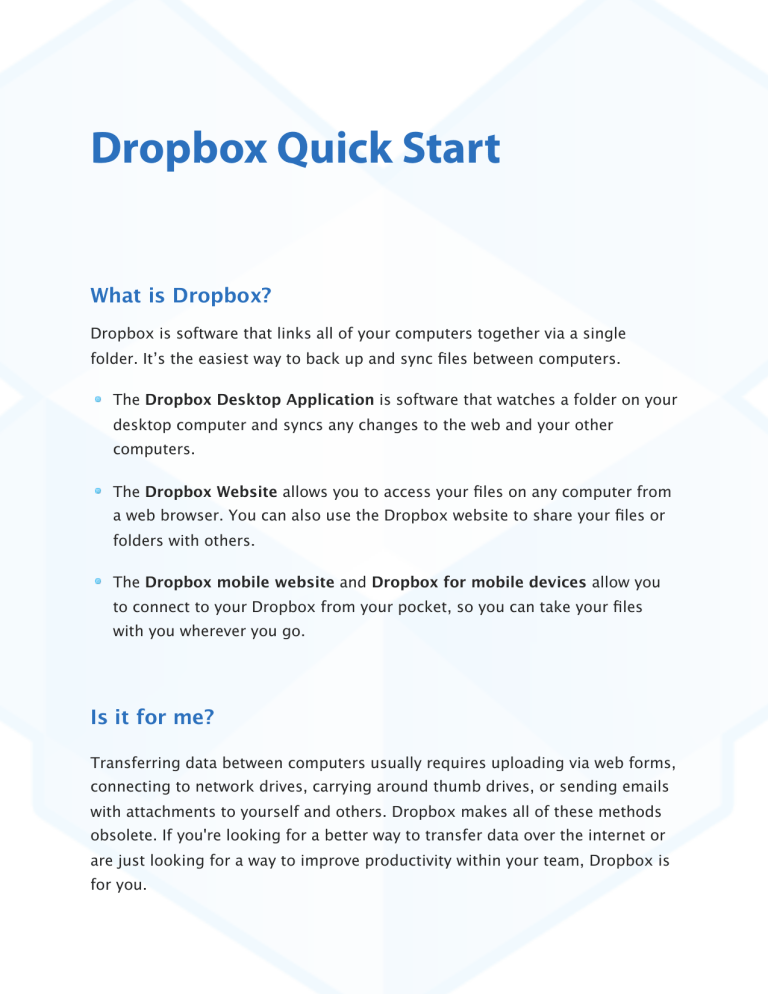 Dropbox Quick Start Guide: Learn Dropbox Basics