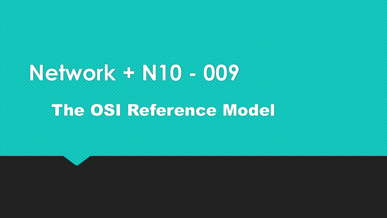 OSI Model & TCP/IP Stack: Network+ N10-009 Presentation