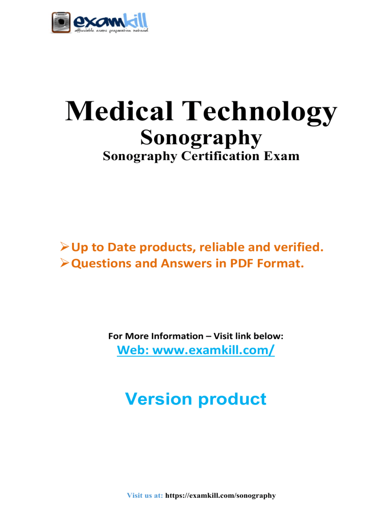 Sonography Certification Exam Q&A - Examkill