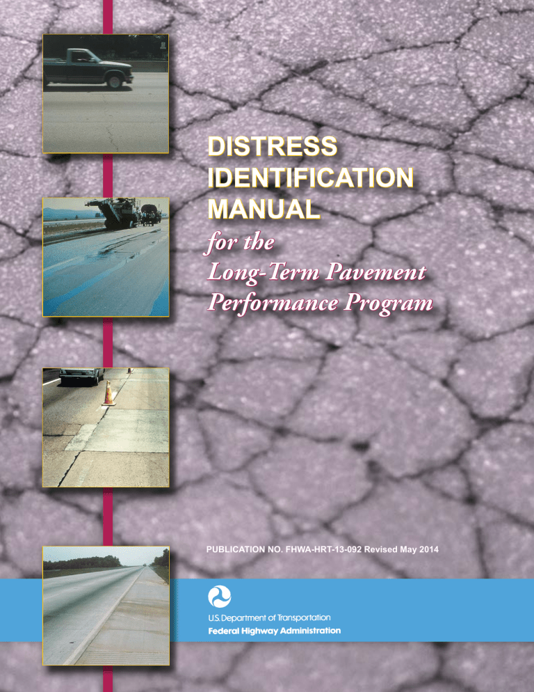 Pavement Distress Identification Manual - LTPP Program