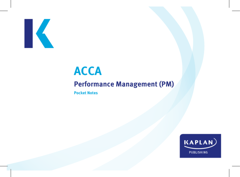 ACCA PM Pocket Notes: Performance Management Study Guide