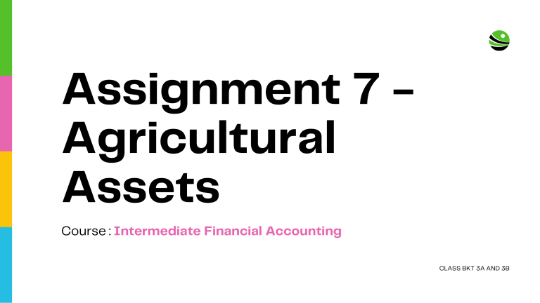 Agricultural Assets Accounting Assignment: PSAK, Biological Assets