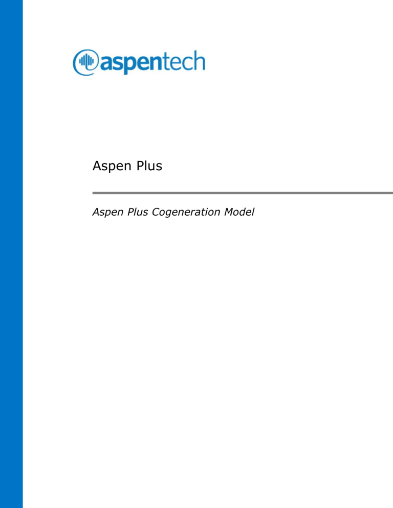 Aspen Plus Cogeneration Model: Process Simulation & Results