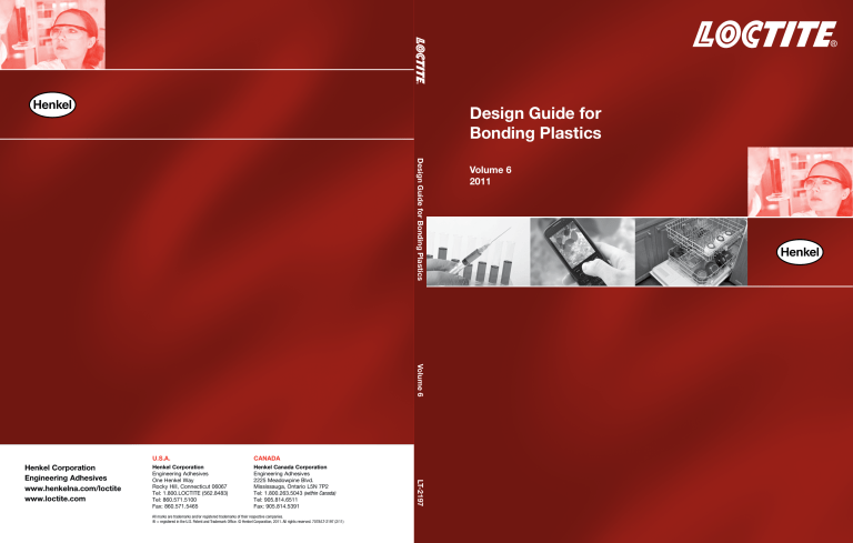 Design Guide for Bonding Plastics - Loctite Adhesives (Volume 6, 2011)
