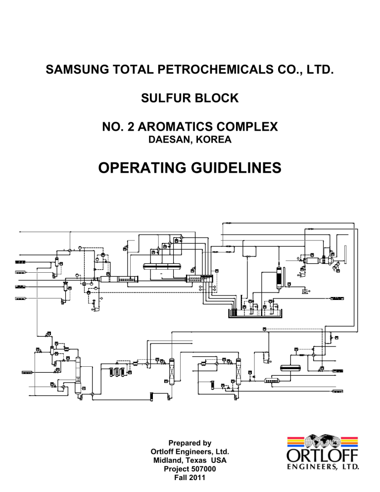 Petrochemical Sulfur Block Operating Guidelines & Safety Manual