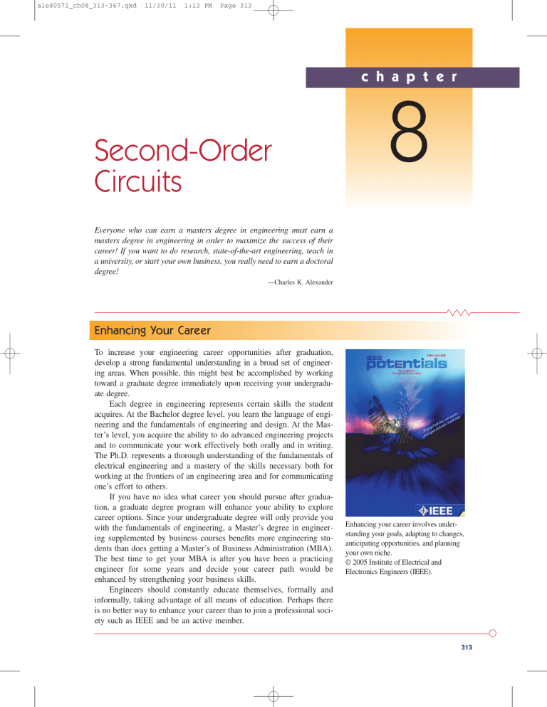 Second-Order Circuits: Analysis & Initial Values