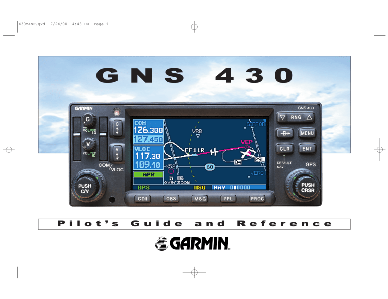 GARMIN GNS 430 Pilot's Guide & Reference - GPS/NAV/COM System