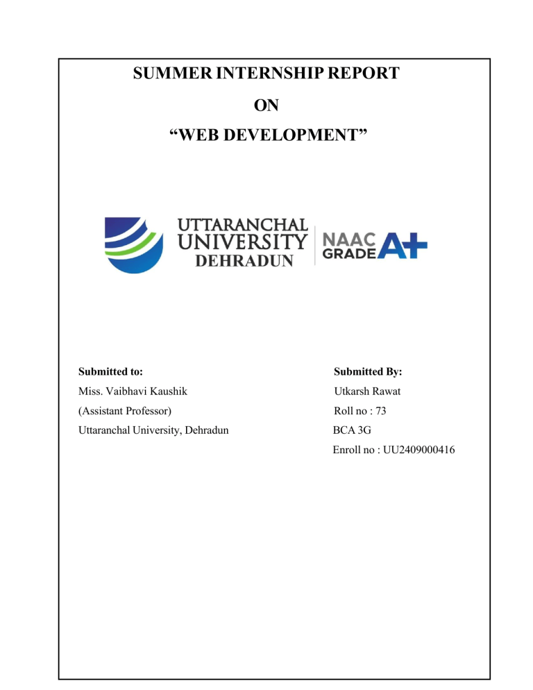 Web Development Internship Report: HTML, CSS, JavaScript Skills