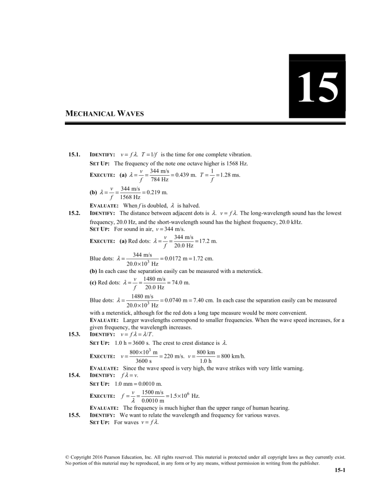 Mechanical Waves Physics Problems & Solutions | Chapter 15