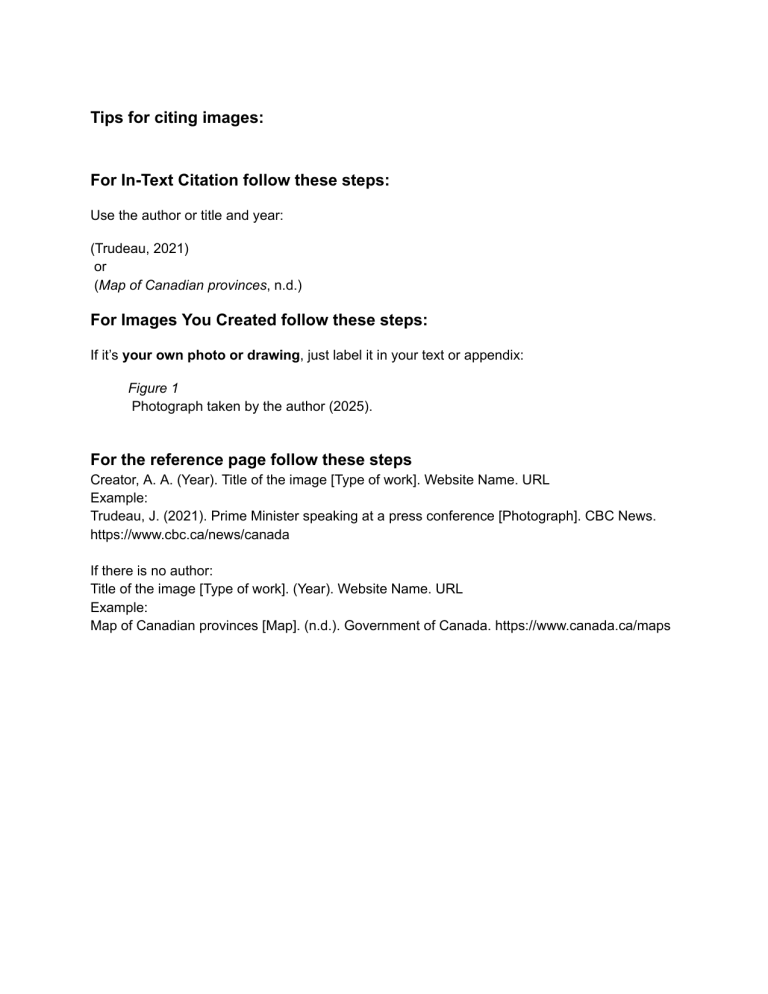 Tips for Citing Images: In-Text & Reference Page Guide