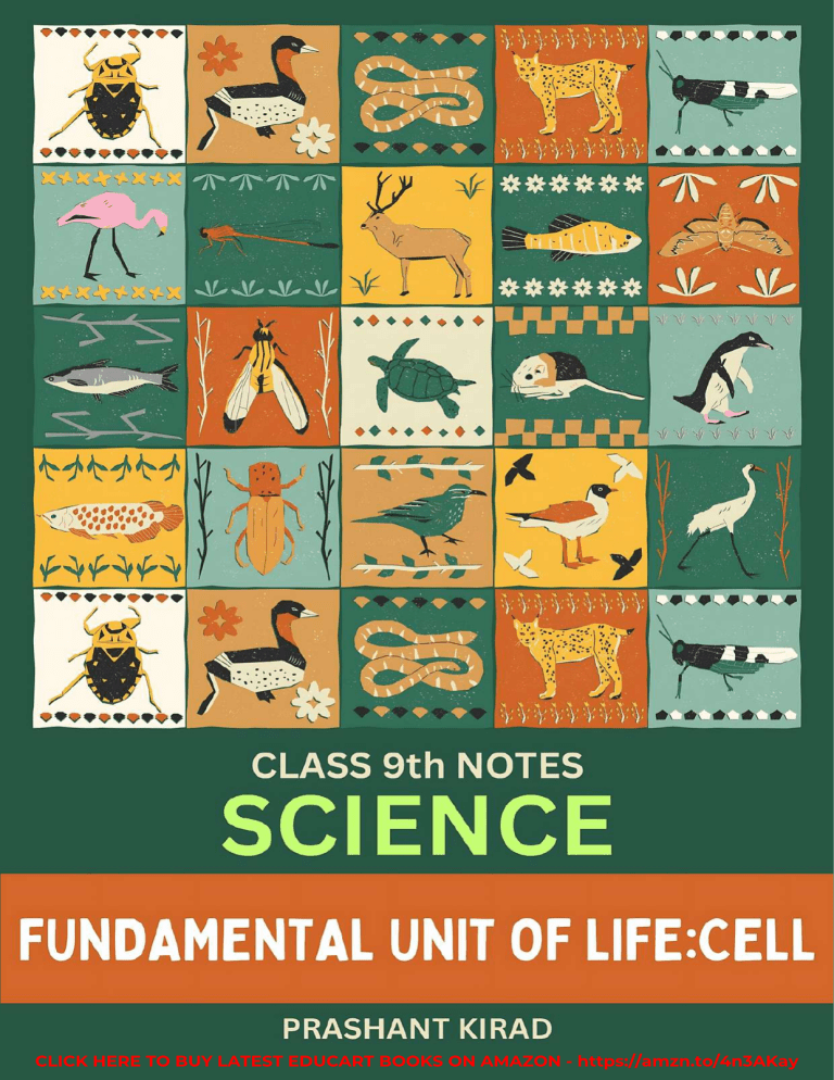 Fundamental Unit of Life: Cell - Class 9 Notes