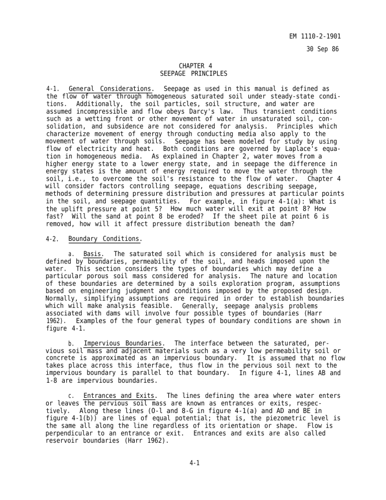 Seepage Principles: Laplace's Equation & Flow Analysis in Soils