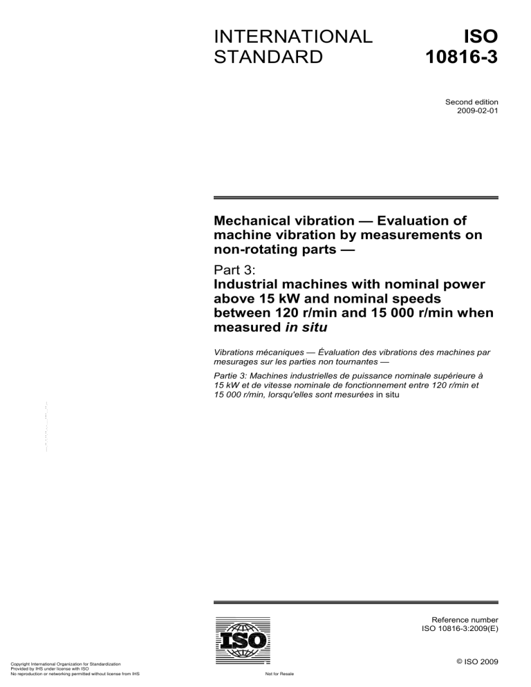 ISO 10816-3: Machine Vibration Evaluation Standard