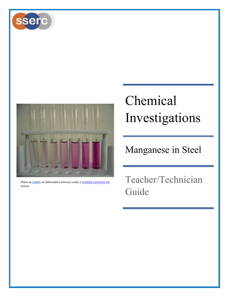 Manganese in Steel: Colorimetry Lab Guide for Teachers & Technicians