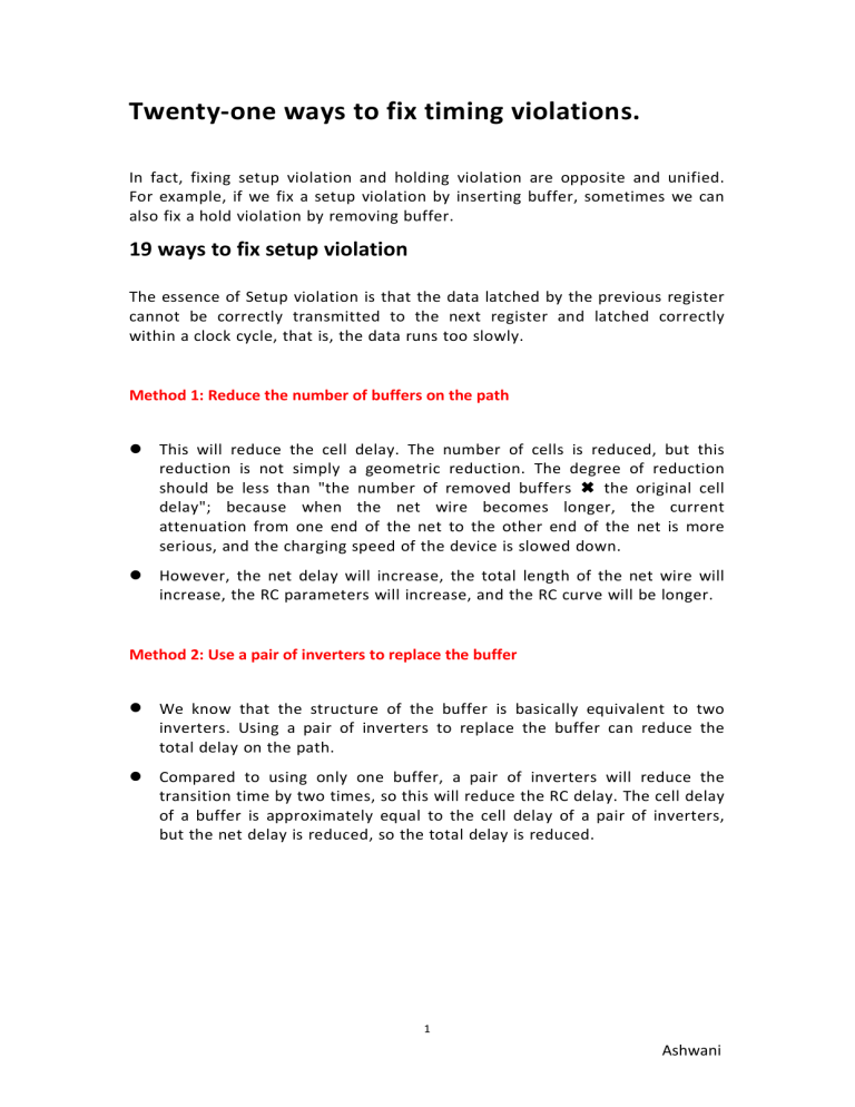 Fixing Timing Violations: Setup & Hold Solutions