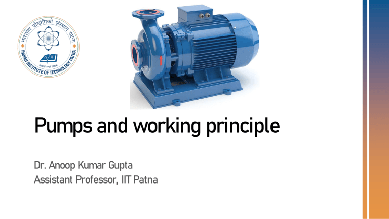Pumps and Working Principles: Presentation