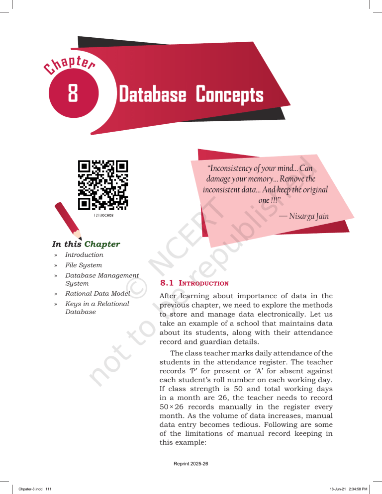 Database Concepts: File Systems & Relational Models